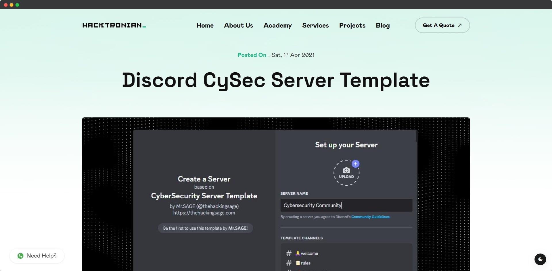 Discord CySec Server Template