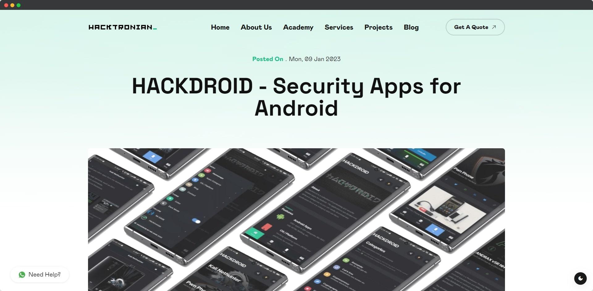 HACKDROID - Security Apps for Android