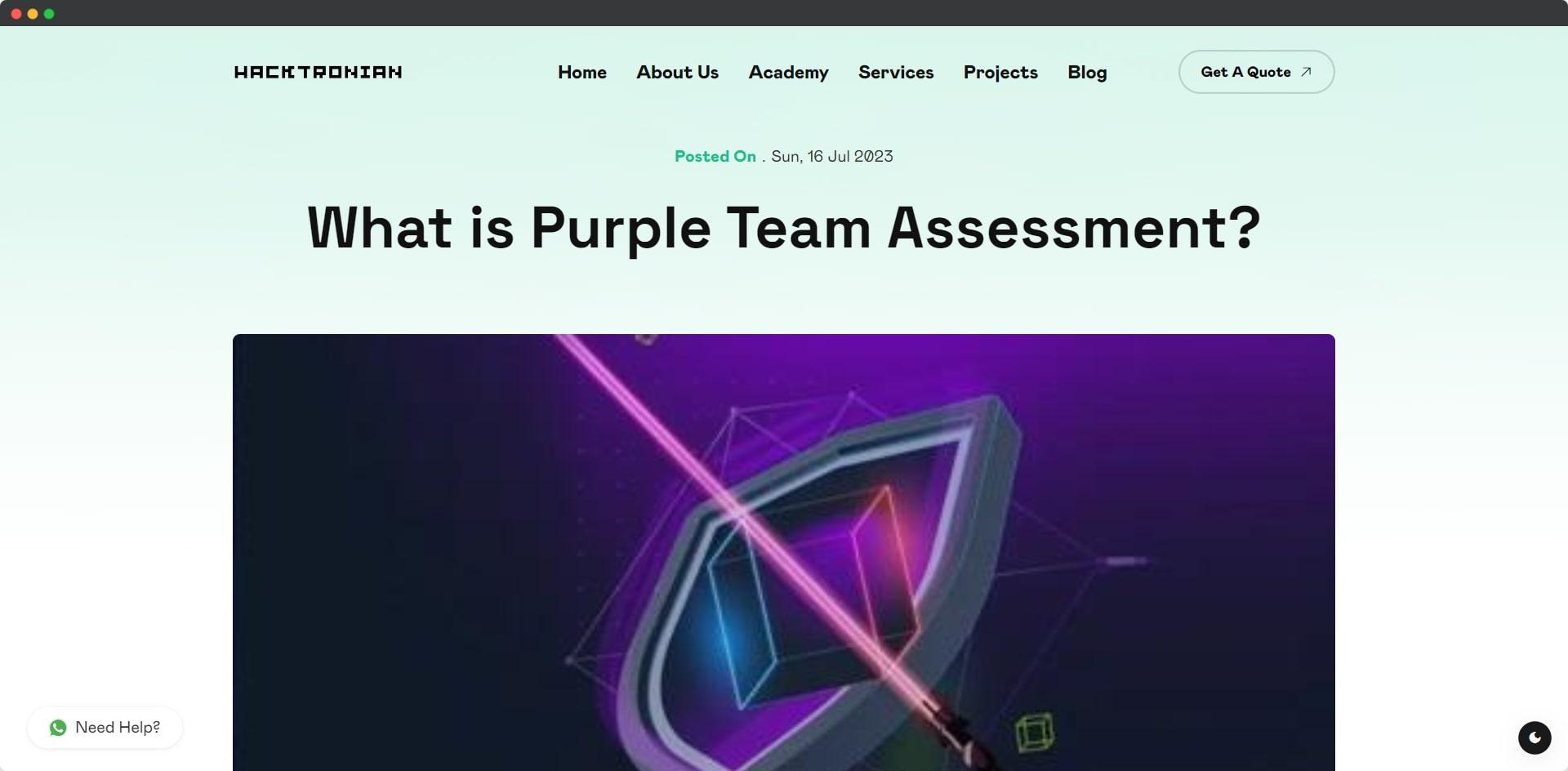 What is Purple Team Assessment?