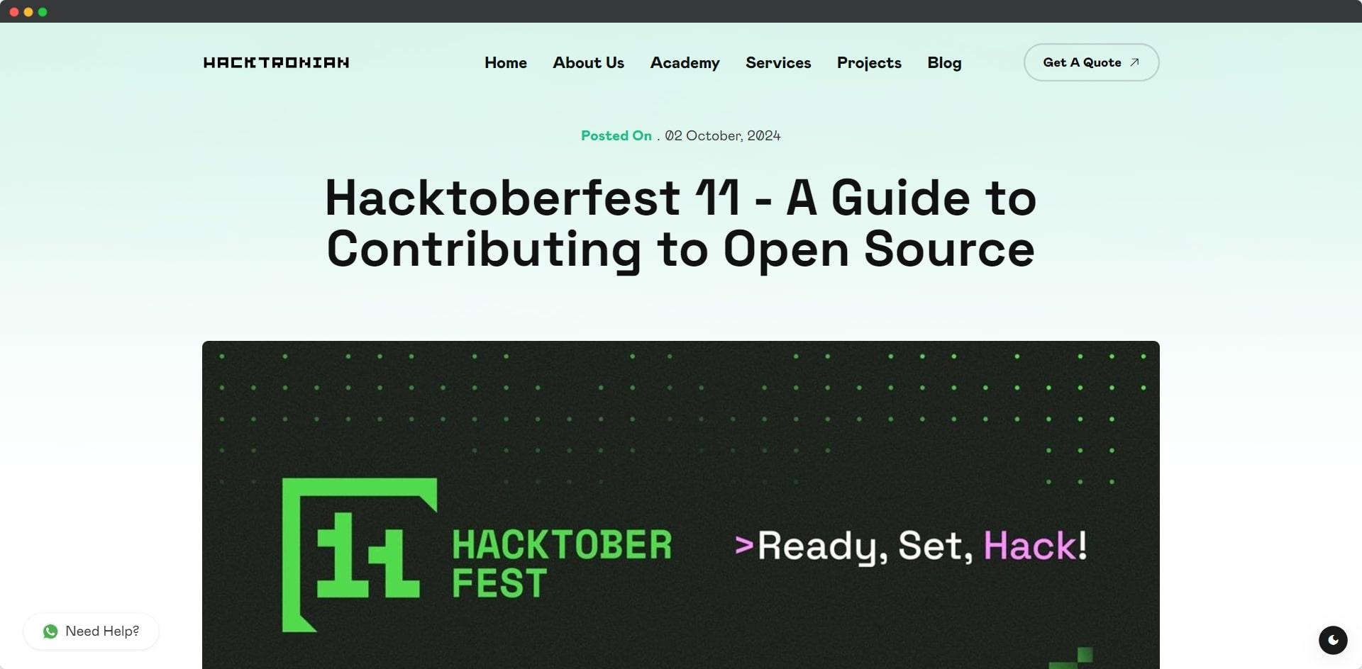 Hacktoberfest 11 A Guide To Contributing To Open Source Hacktronian 3666